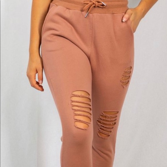 Pants & Jumpsuits | Distressed Joggers | Poshmark